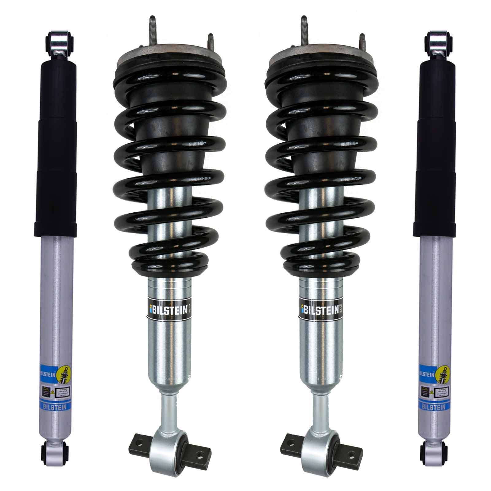 Bilstein 6112 Assembled+Rear 5100 Shocks for 19-24 Silv 1500 Tboss 4WD ...
