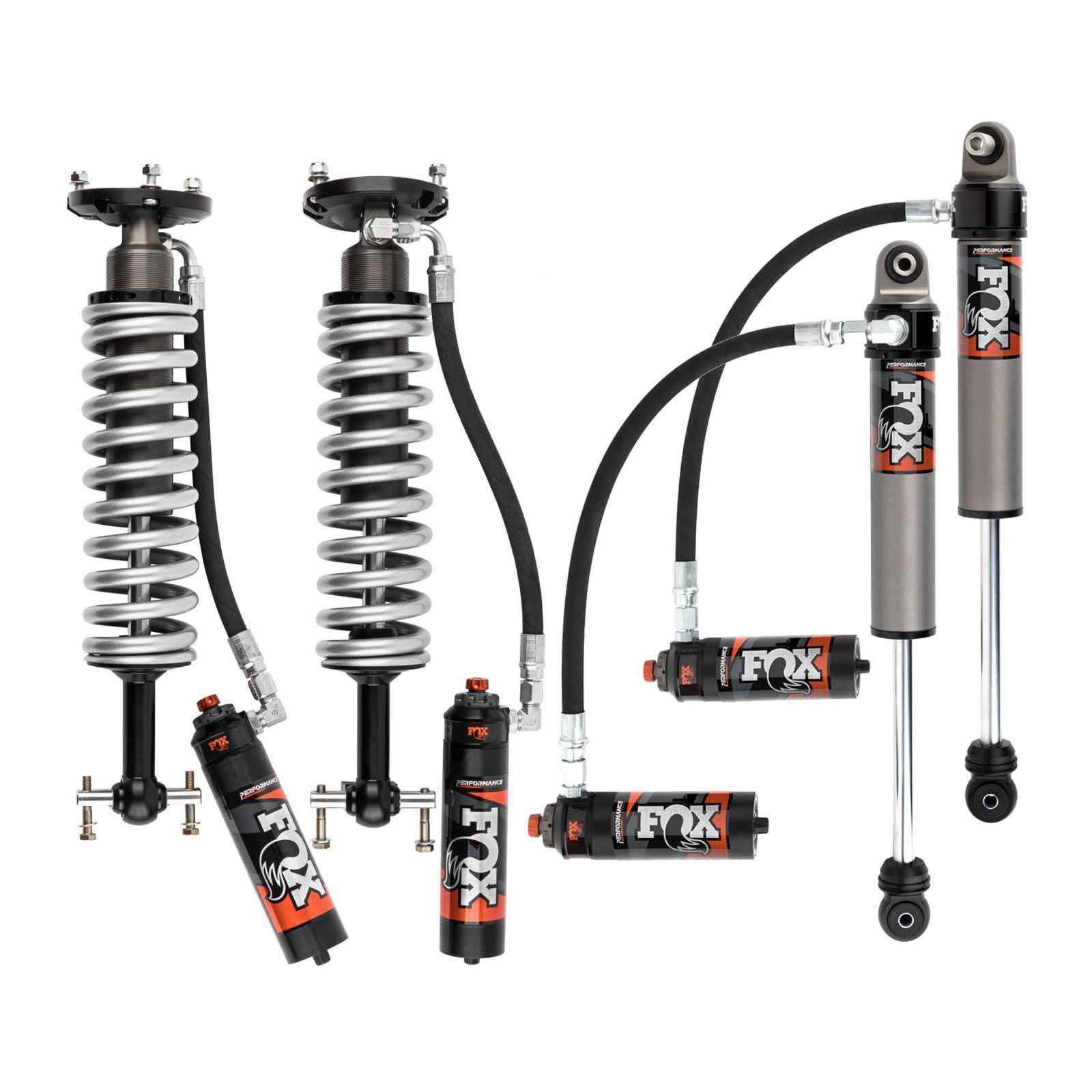 Fox 2.5 Performance Elite Adjustable Coilover w/ Reservoir + Rear Shoc