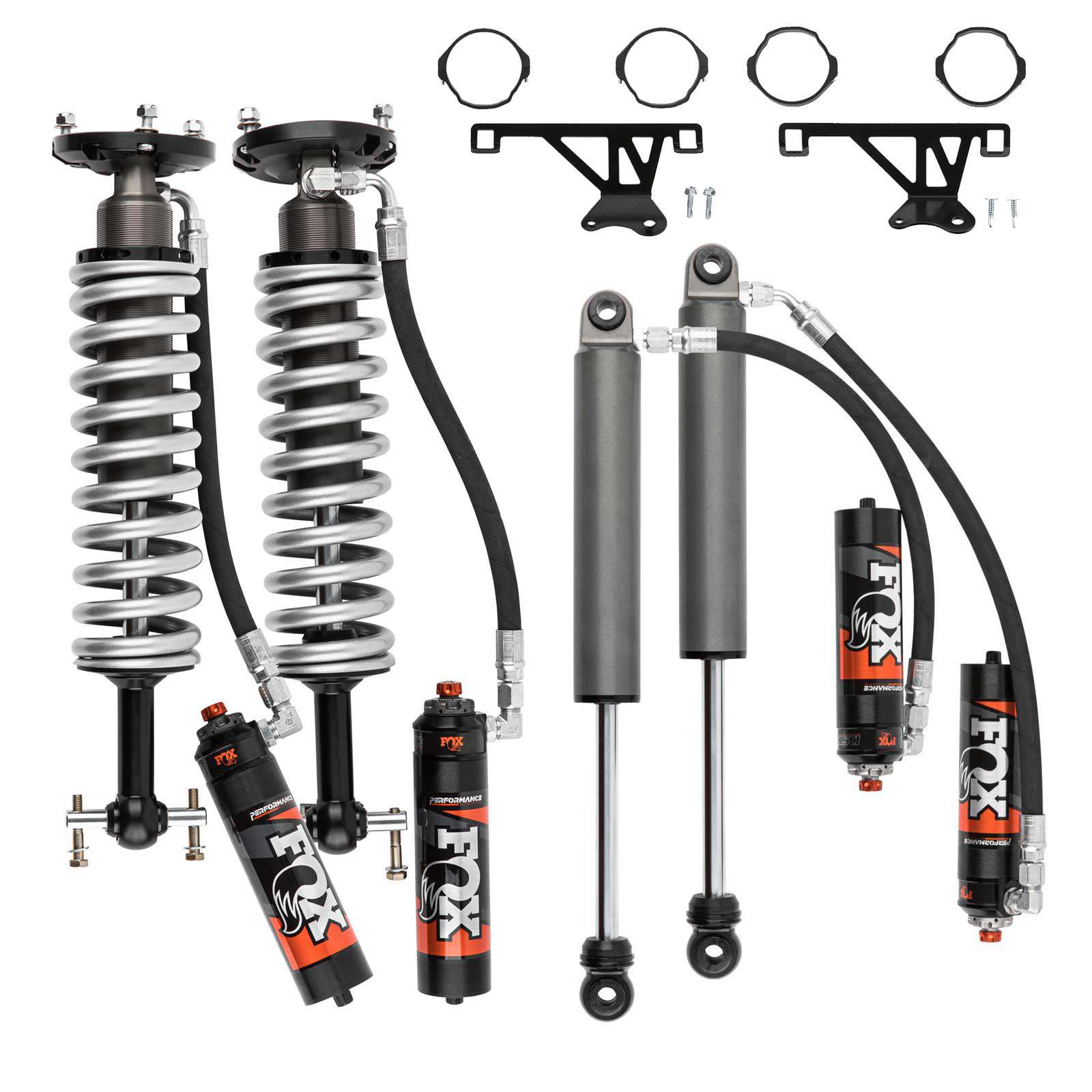 Fox 2.5 Performance Elite Adjustable Coilover w/ Reservoir + Rear Shoc