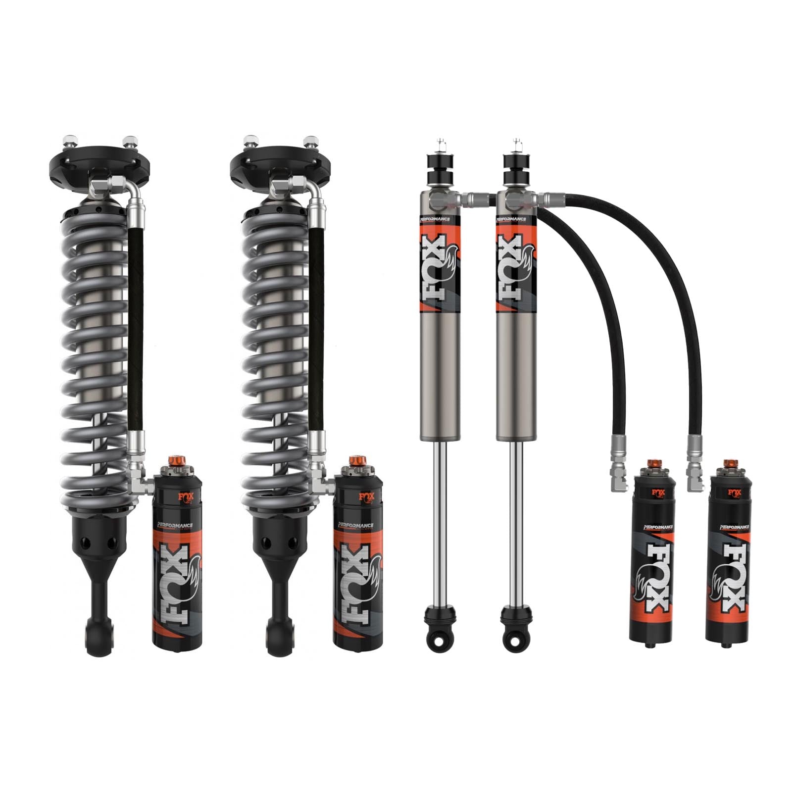 Fox 2.5 Performance Elite Adjustable Coilover w/ Reservoir + Rear Shoc