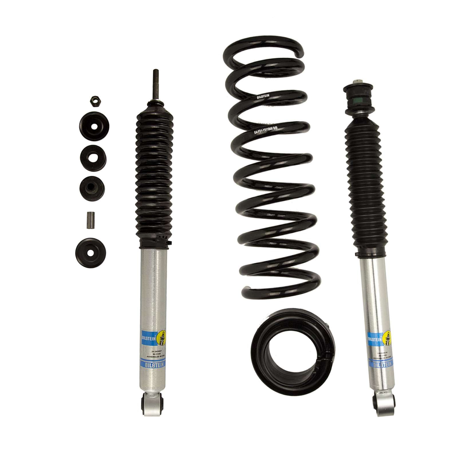 Bilstein 5112 Leveling Kit+Rear 5100 Shocks for 14-22 2500 4WD 2 GasAirSusp