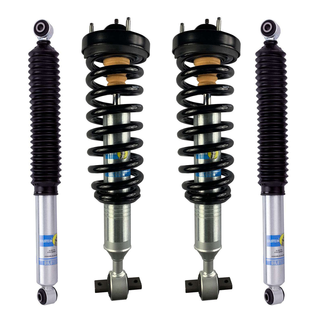 Bilstein 6112 Assembled+Rear 5100 Shocks for 15-20 F150 4WD 4x4