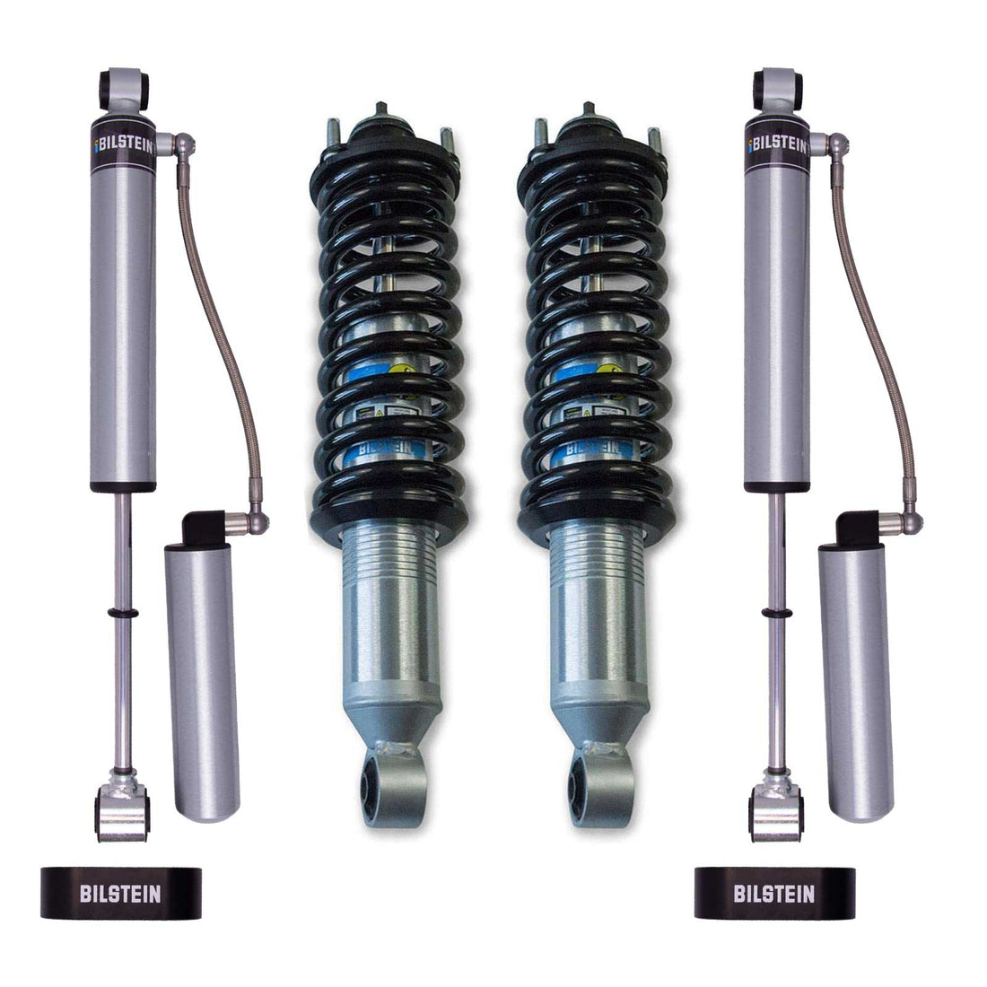 Bilstein 6112 Strut & Spring Assembled + Rear 5160 Reservoir Shocks Se