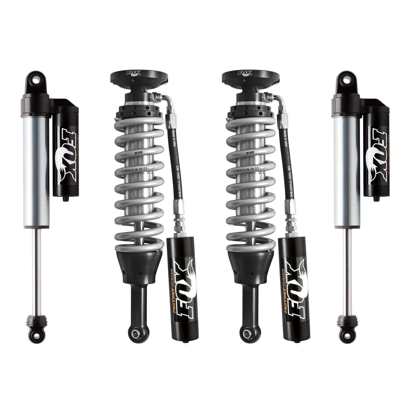 Fox 2.5 Factory Shocks Ress Set for 14-18 Silverado 1500 0-3 lift