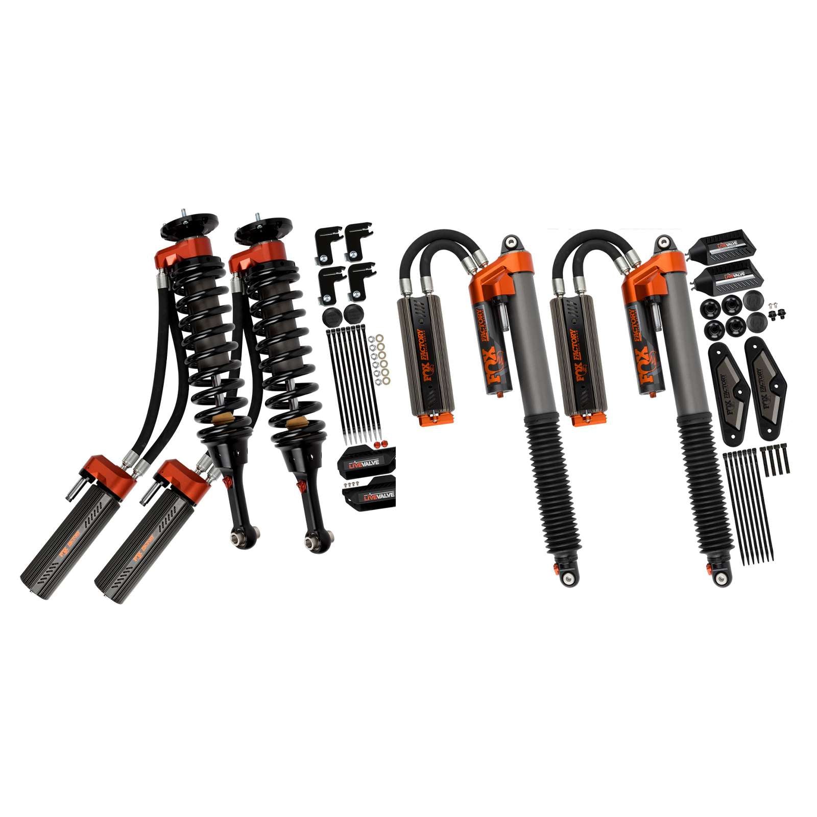 Fox 3.0 Factory Race Series Adjustable Coilover w/ Reservoir + Rear Sh