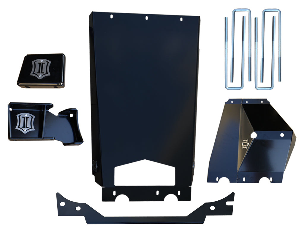Icon Lower Control Arm Skid Plate Kit for 11-21 Silverado 2500 HD