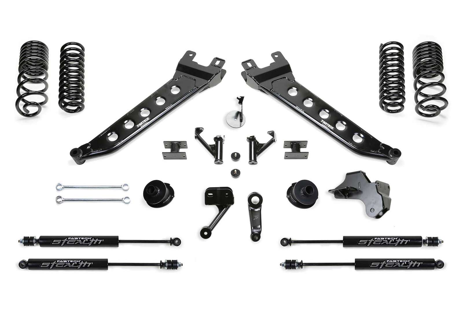Fabtech 5 Radius Arm Lift Kit Coils&Stealth Shocks for 19-23 2500 4WD 5