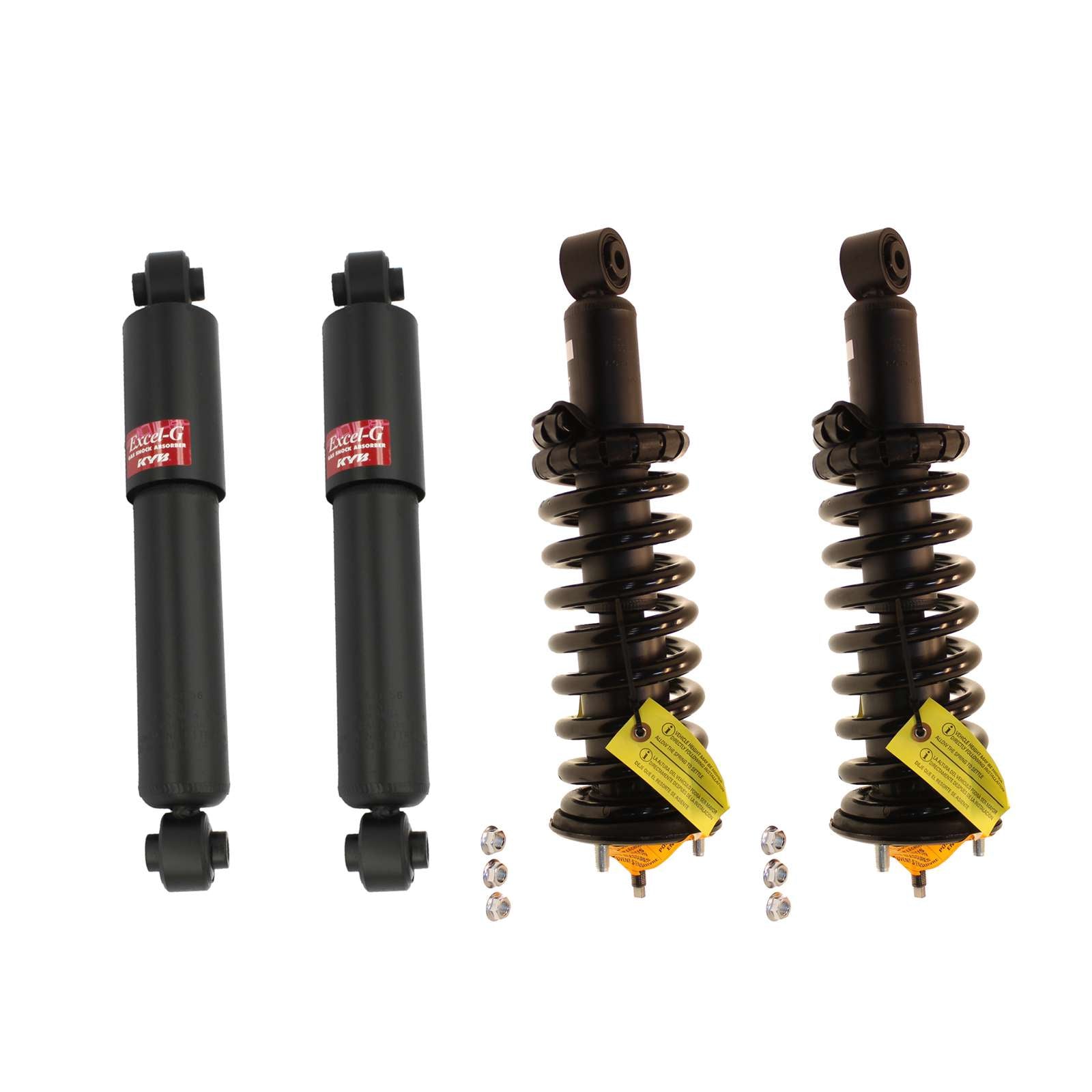KYB Strut Plus Shocks&Spring Assembly+Rear Excel-G Shocks for 05-12 ...