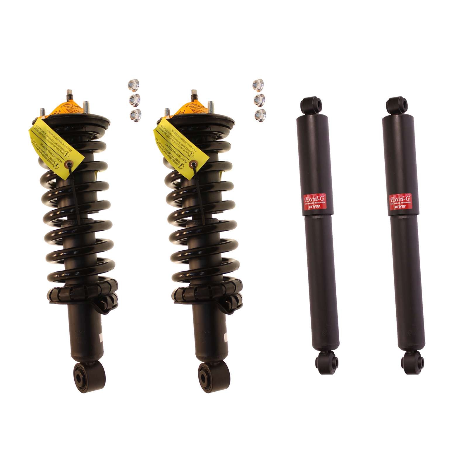 KYB Strut Plus Shocks&Spring Assembly+Rear Excel-G Shocks for 05-15 ...