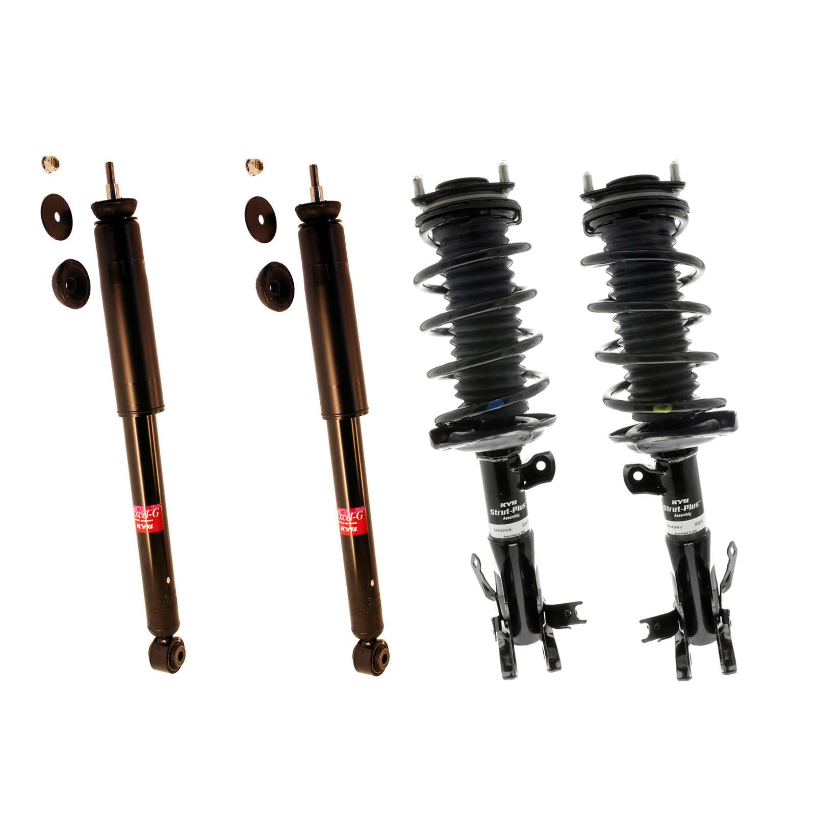 KYB Strut Plus Shocks&Spring Assembly+Rear Excel-G Shocks for 14-15 ...