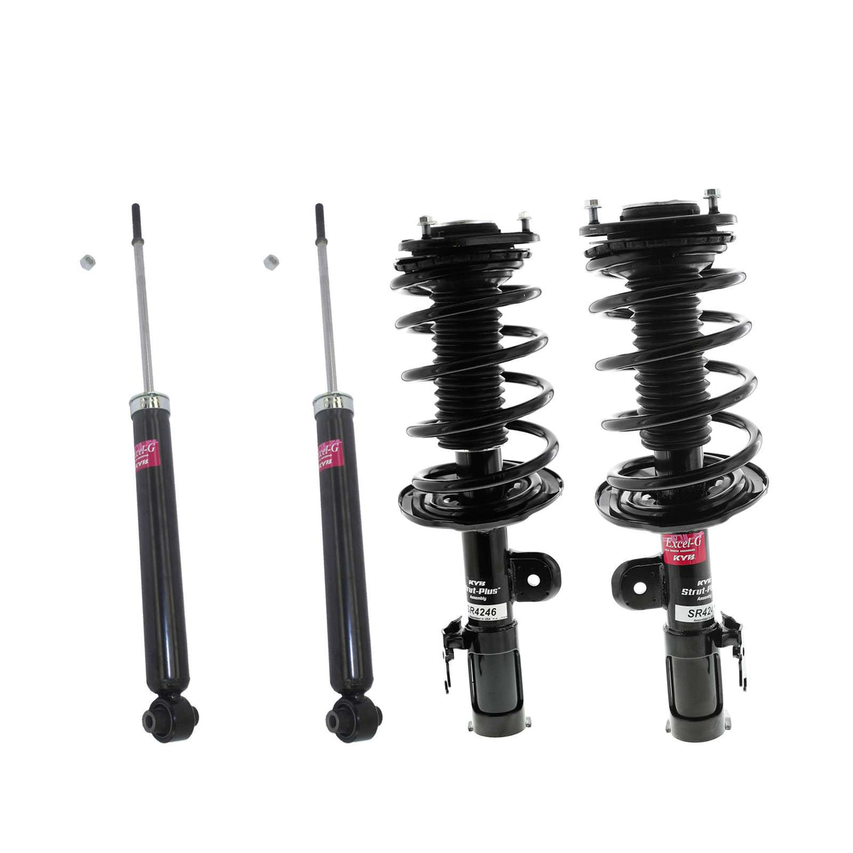 KYB Strut Plus Shocks&Spring Assembly+Rear Excel-G Shocks for 10-15 ...