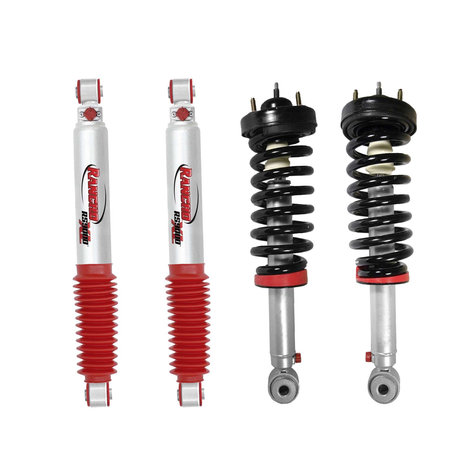 Rancho Quicklift Leveling Strut + RS9000XL Adjustable Shocks Set for 2