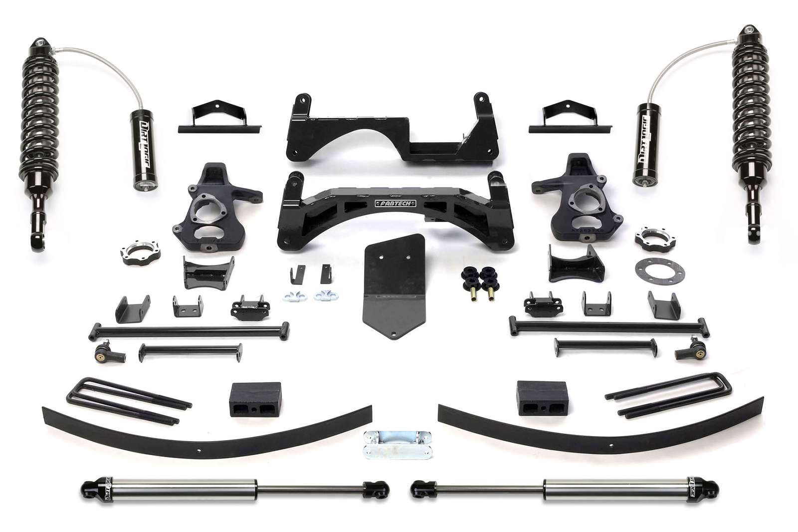 Fabtech 6 Perf System Front Dirt Logic 2.5 Clvrs Res&Rear 2.25 Shocks ...