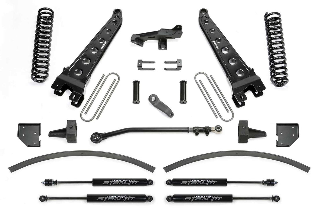 Fabtech 8 Radius Arm System Stealth Shocks for 17-23 F250 SD 4WD 8.0